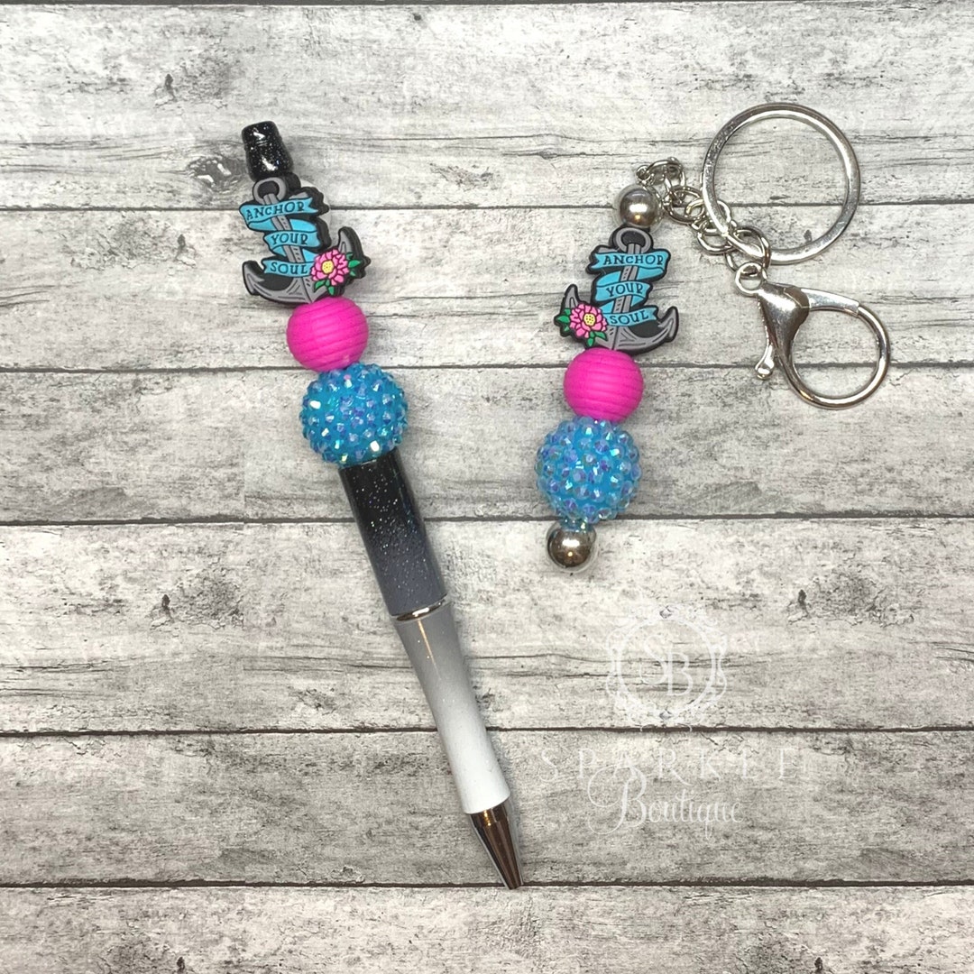 Anchor Your Soul Custom Beaded Pen and Keychain Set - Etsy
