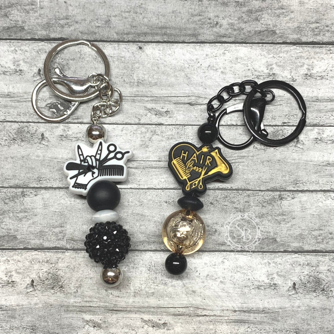 Hair Stylist Keychain Hair Dresser Keychain Hair Boss Keychain ...