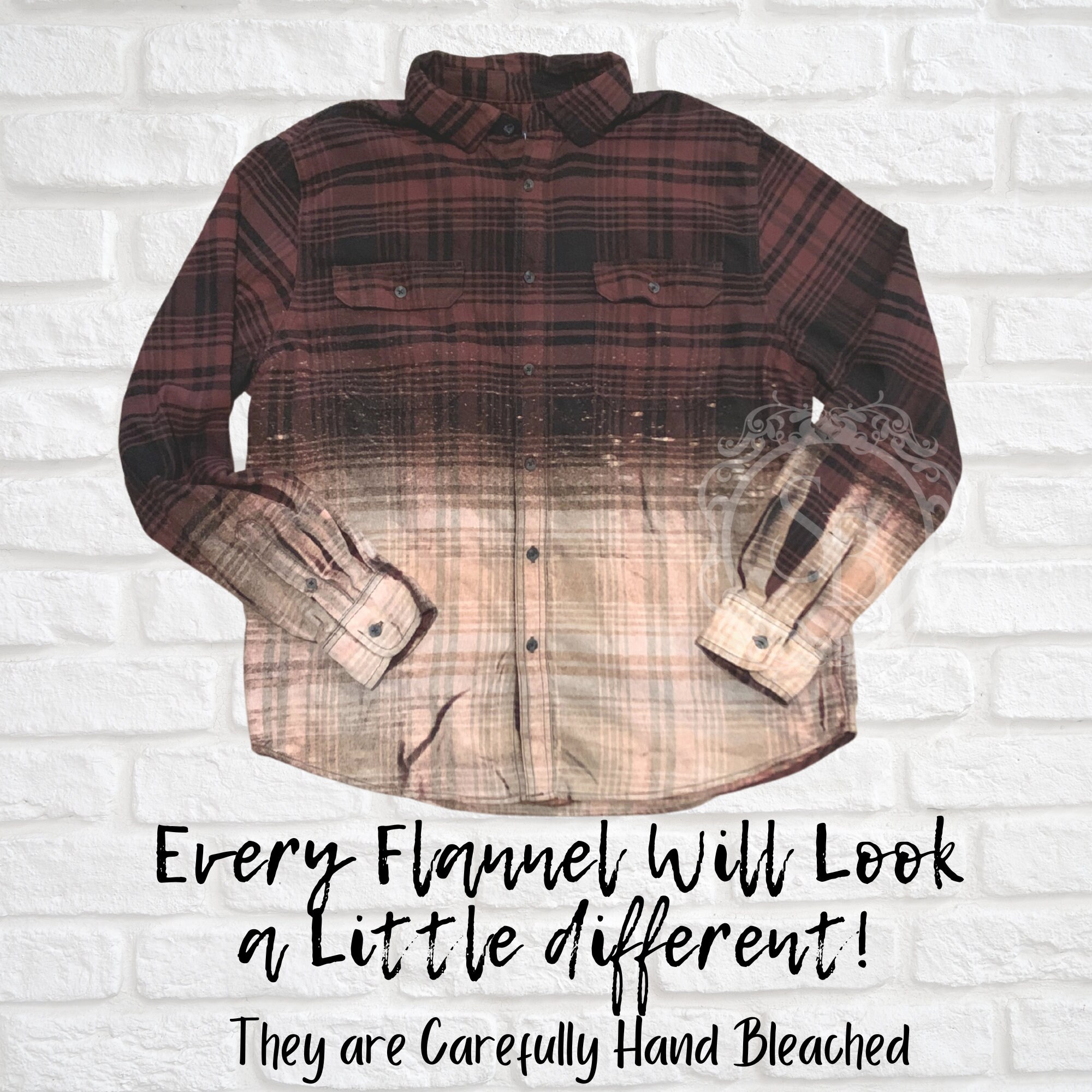 Bleached Flannel Distressed Flannel Acid Washed Vintage - Etsy