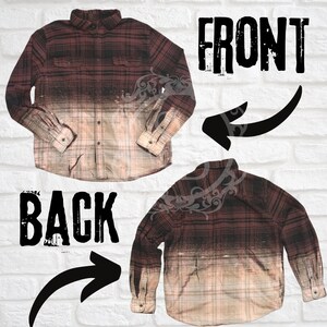Bleached Flannel, Distressed Flannel, Acid Washed Vintage Dipped Rustic ...