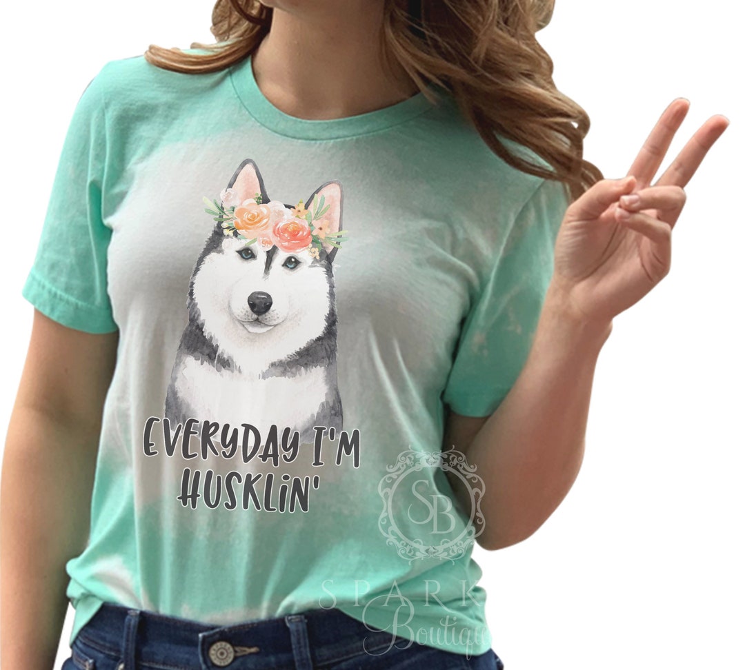 Husky Shirt siberian Husky Shirt Funny Husky Shirt BLEACHED Tshirt ...
