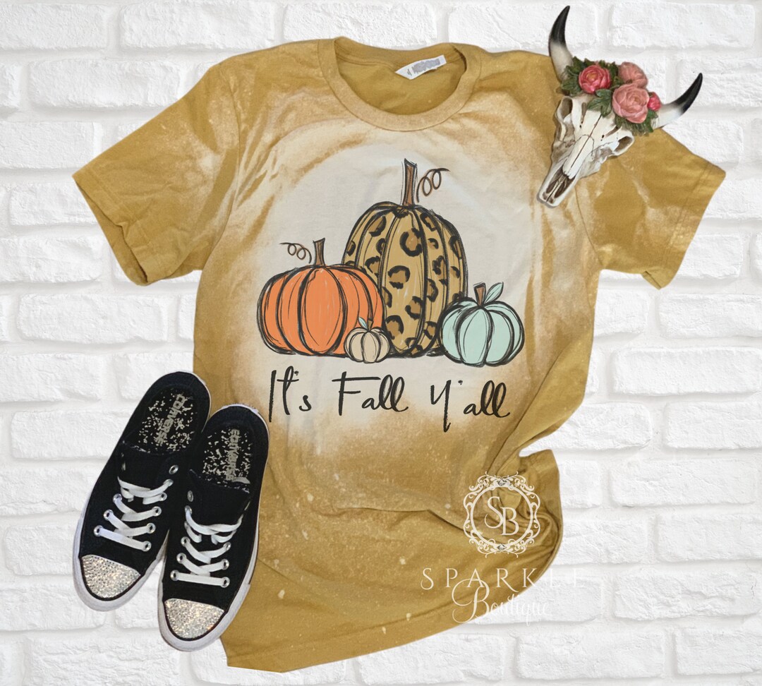 Fall Shirts for Women Fall Tshirt BLEACHED SHIRT Autumn - Etsy