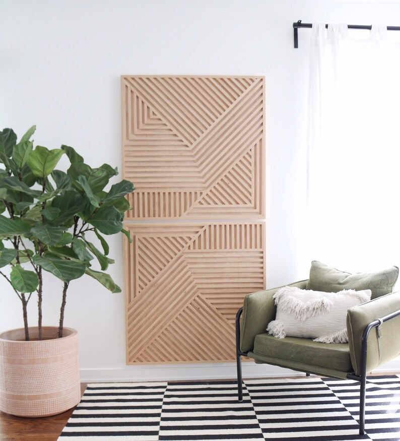 Geometric Wood Art Wood Wall Art Rustic Wall Art Wood Art | Etsy