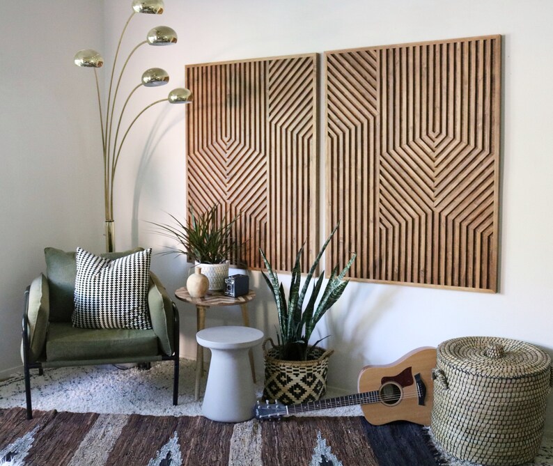 Wood Art Wood Wall Art Geometric Wood Art Geometric Wall - Etsy