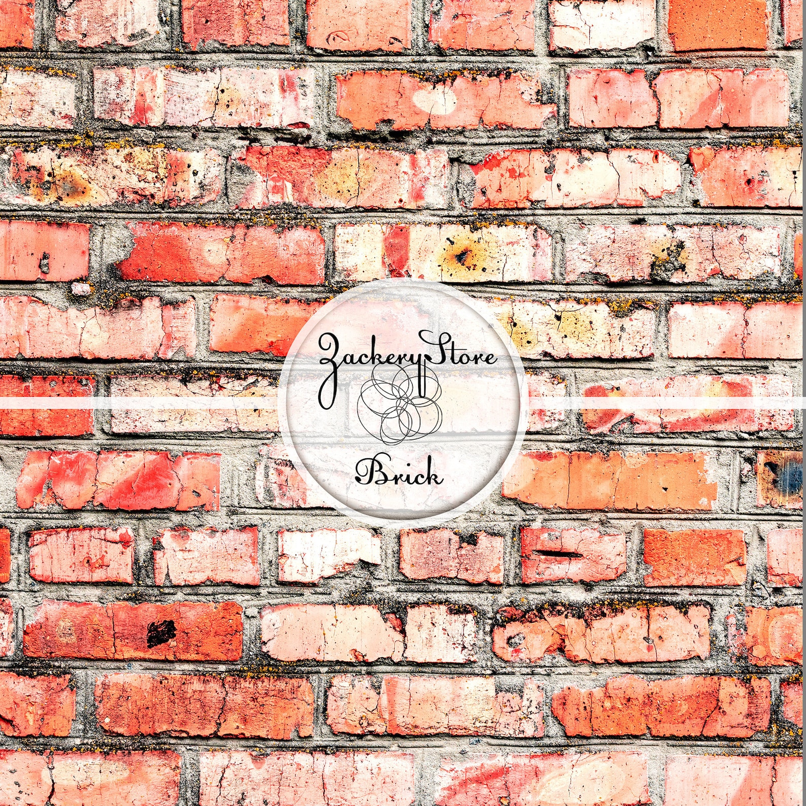 BRICK WALL Digital Scrapbook Craft Paper Pack Texture Set 10 Papers 300 ...