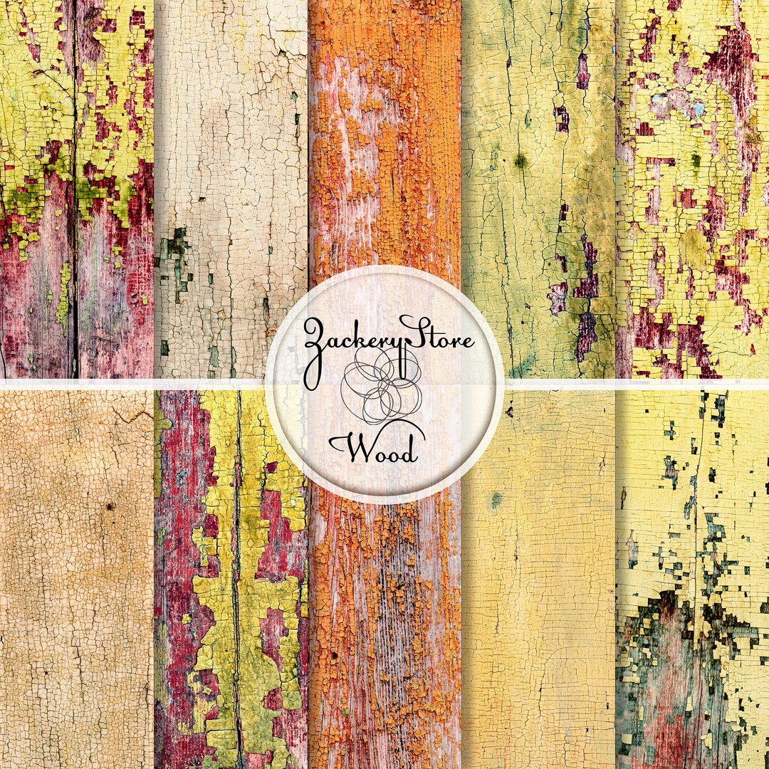 WOOD DIGITAL PAPER With Wood Background, Brown and Green Wood Texture ...