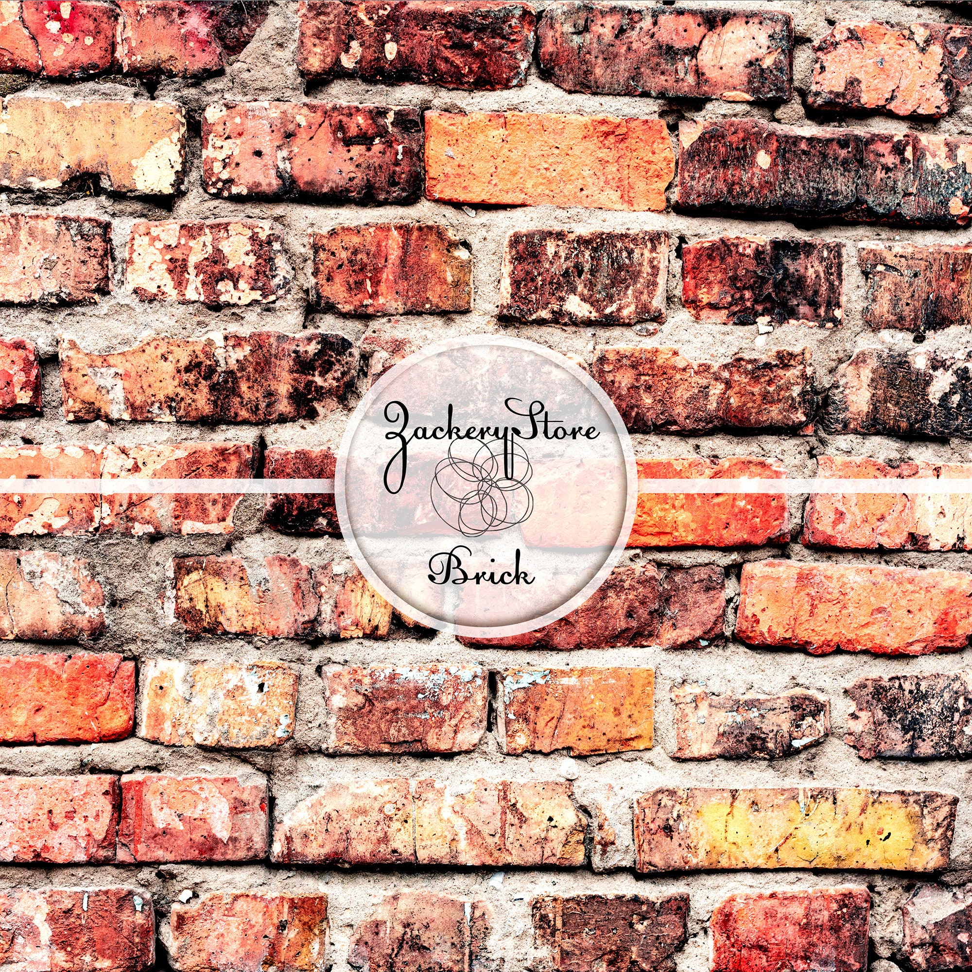 BRICK WALL Digital Scrapbook Craft Paper Pack Texture Set 10 Papers 300 ...