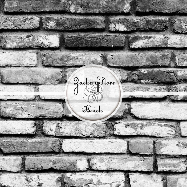 BRICK WALL Digital Scrapbook Craft Paper Pack Texture Set 10 Papers 300 ...