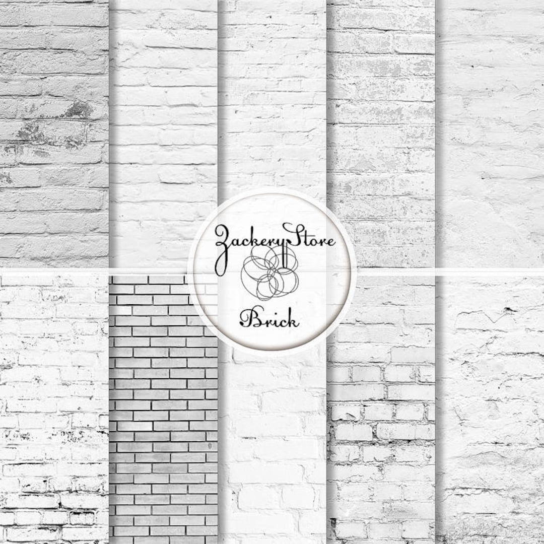 BRICK WALL Digital Scrapbook Craft Paper Pack Texture Set 10 Papers 300 ...