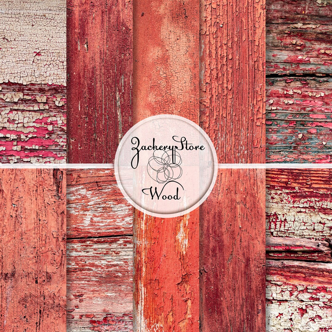 WOOD DIGITAL PAPER With Wood Background, Red Wood Texture, Rustic Wood ...