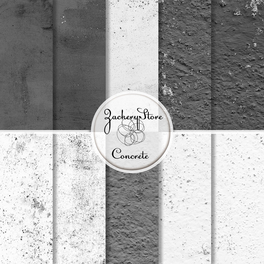CONCRETE WALL Digital Scrapbook Craft Paper Pack Texture Set 10 Papers ...