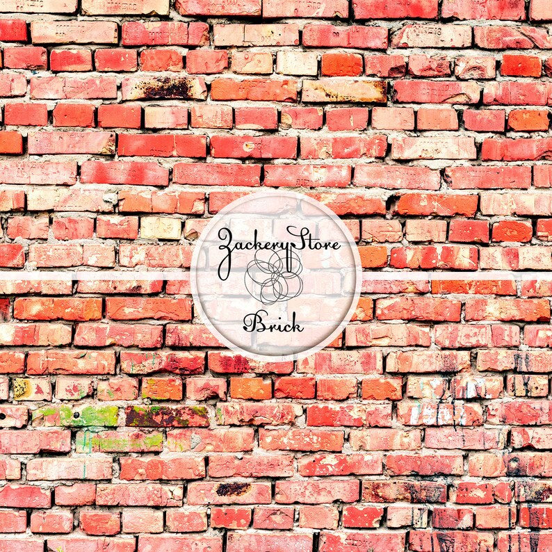 BRICK WALL Digital Scrapbook Craft Paper Pack Texture Set 10 Papers 300 ...