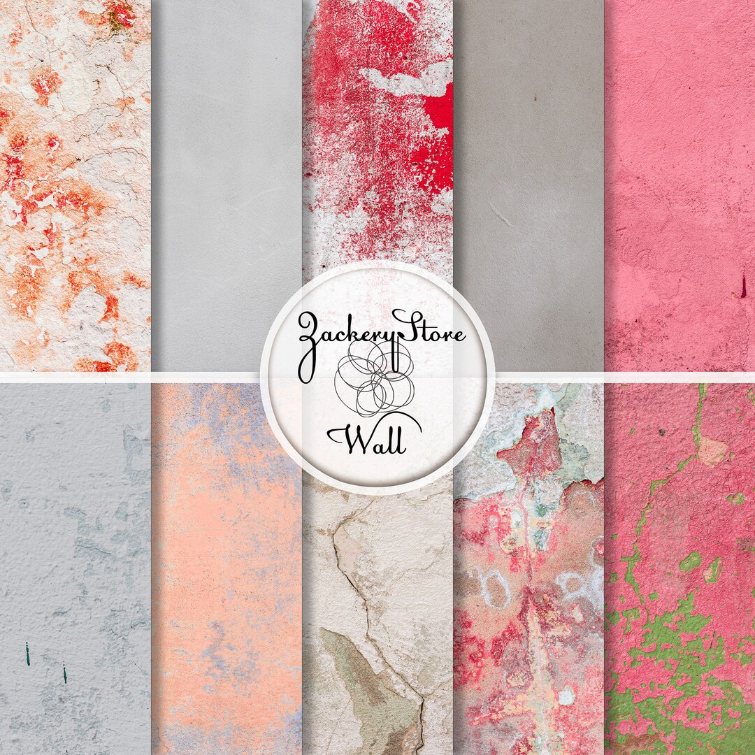 PARED DE CONCRETO Digital Scrapbook Craft Paper Pack Textura Set 10 ...