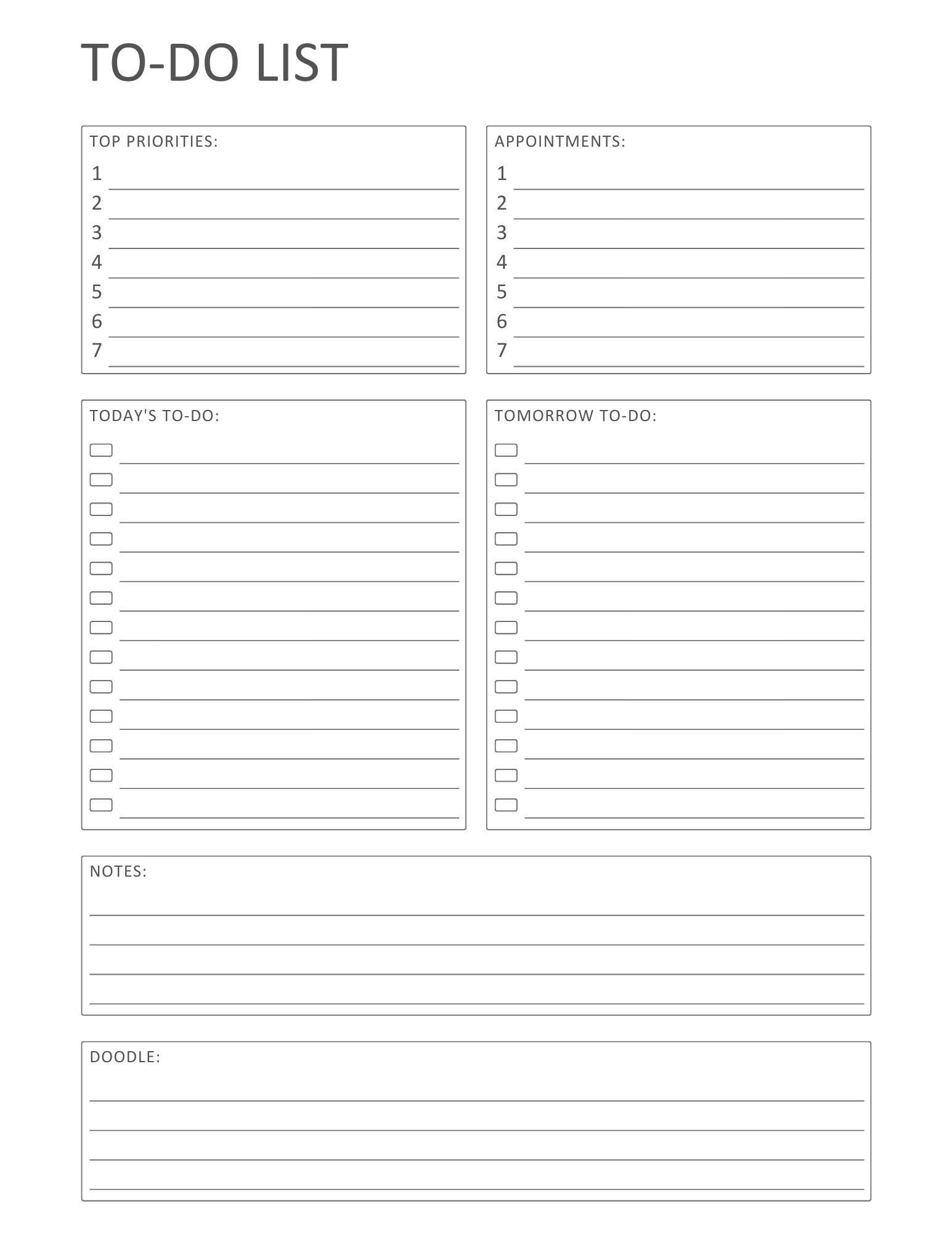 To Do List Template - Etsy