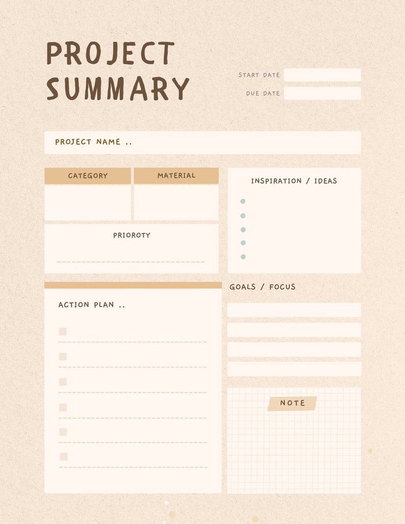 Project Summary Template - Etsy