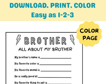 All About My Sister Printable, Sister Printable, Sister Activity ...