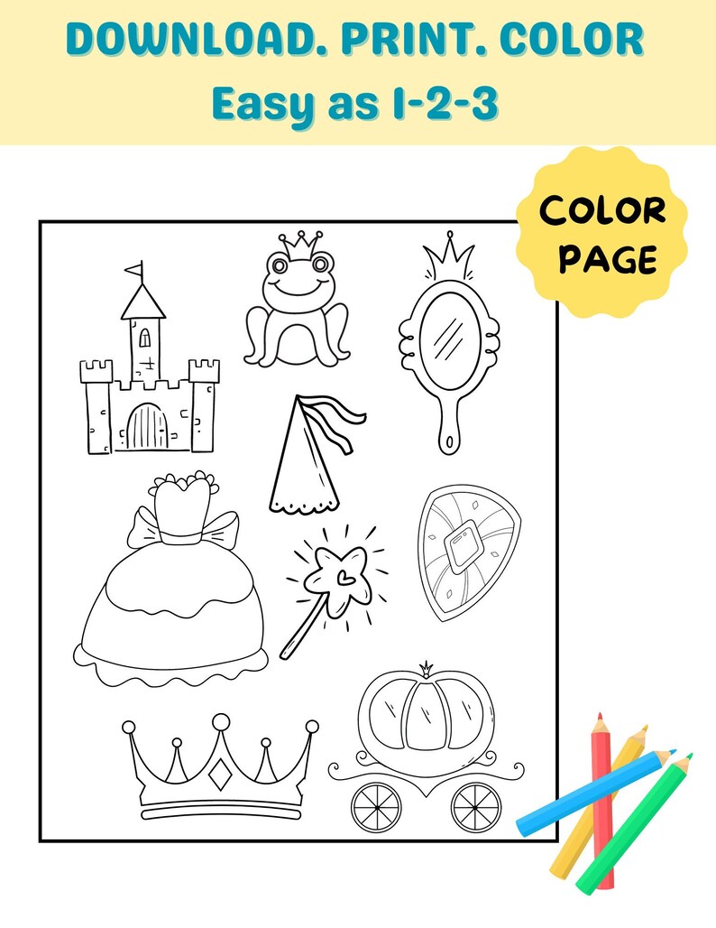 Princess Coloring Page for Kids, Coloring, Princess Kid Coloring Page ...
