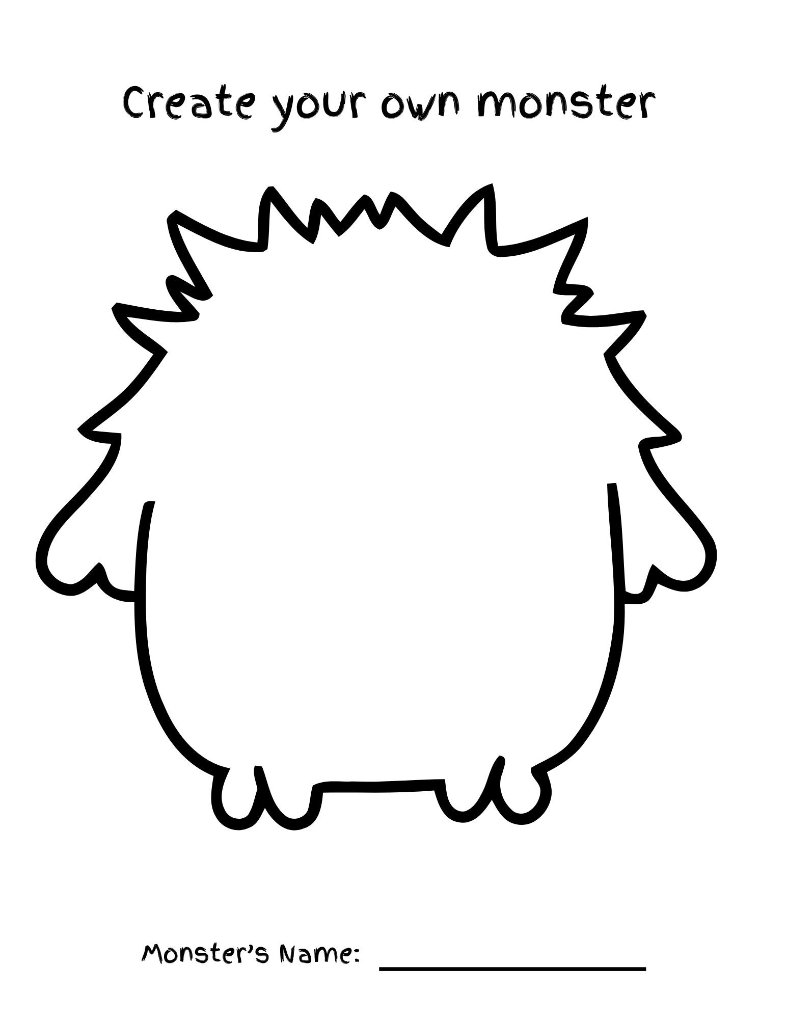 Halloween Monster Coloring Page for Kids, Monster Coloring Page, Kid ...