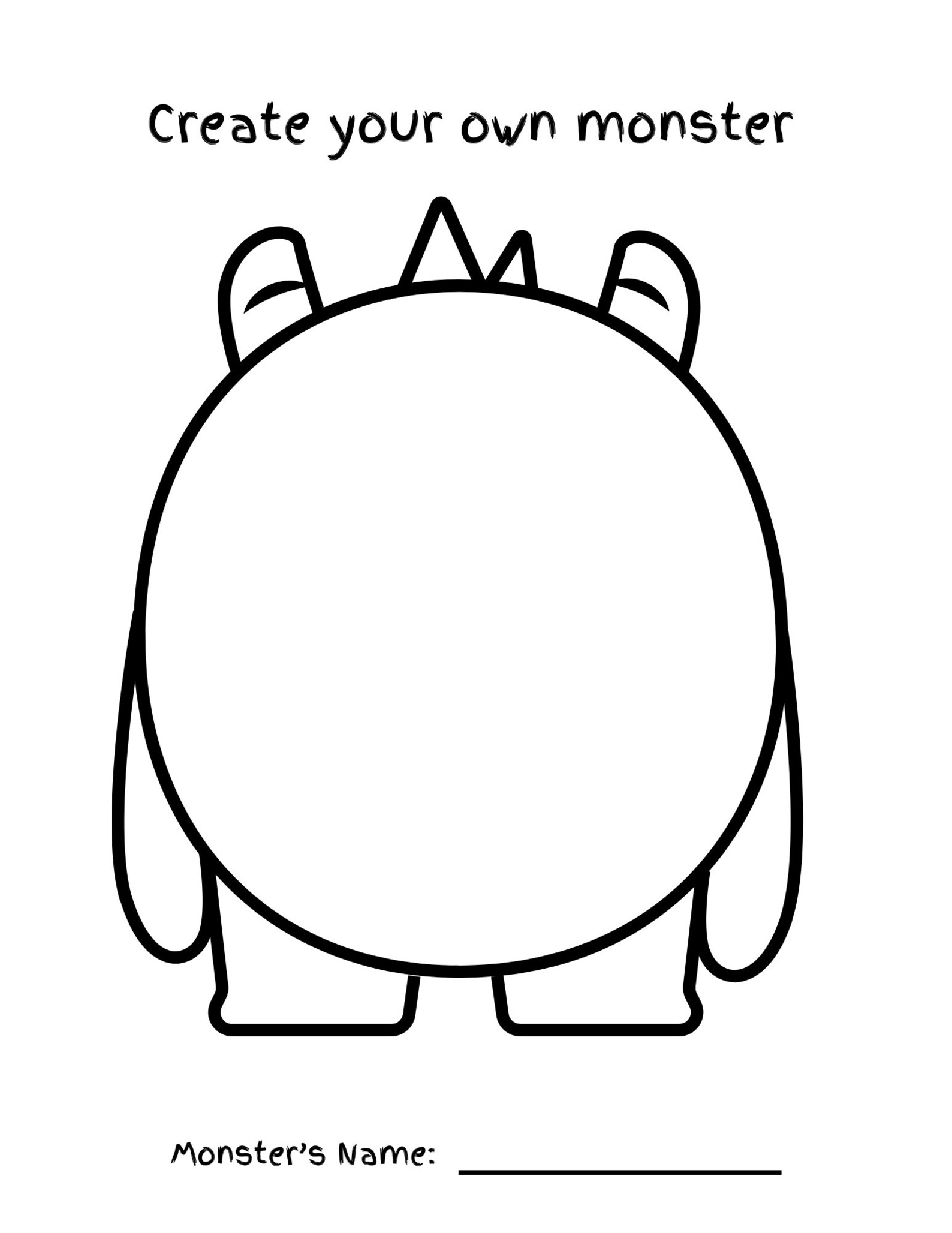 Halloween Monster Coloring Page for Kids, Monster Coloring Page, Kid ...