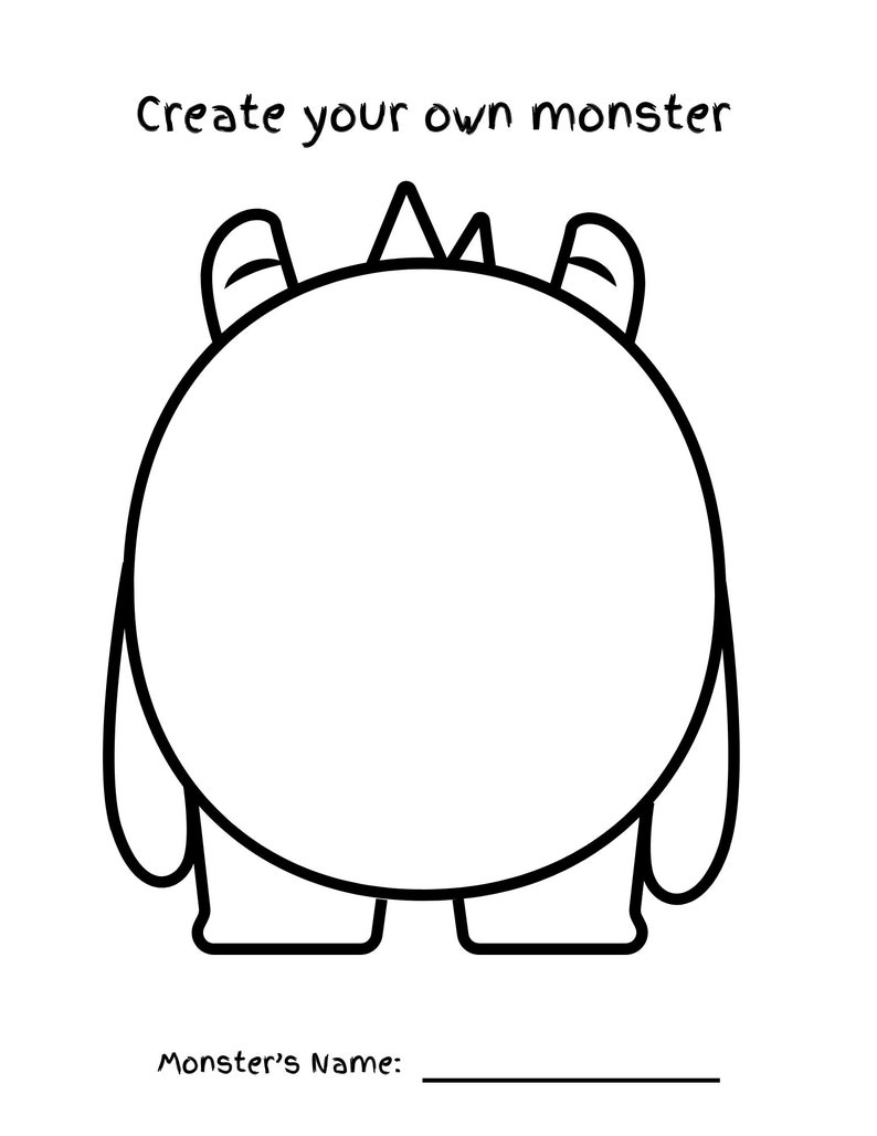 Halloween Monster Coloring Page for Kids, Monster Coloring Page, Kid ...