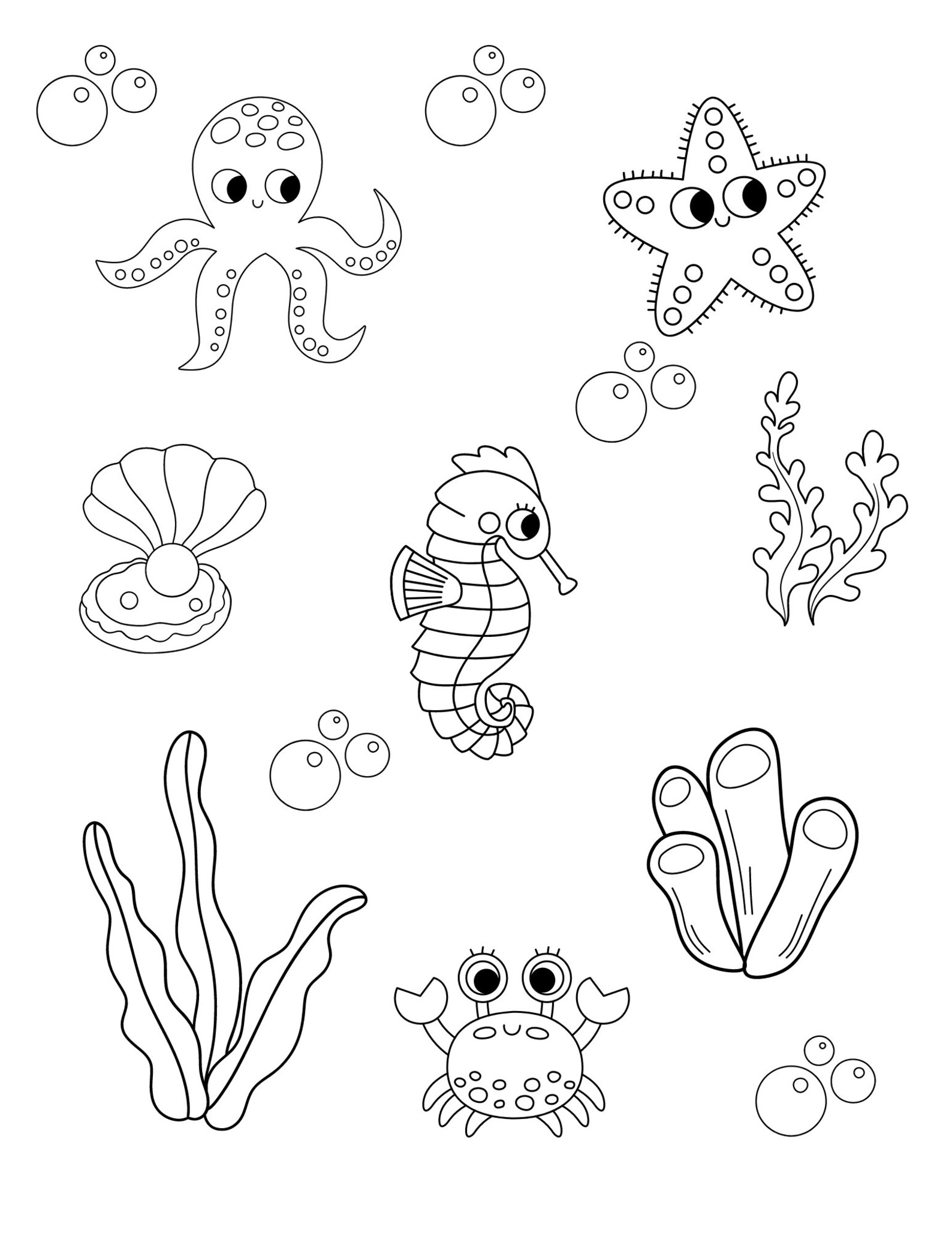Ocean Coloring Page for Kids, Coloring, Under the Sea Kid Coloring Page ...