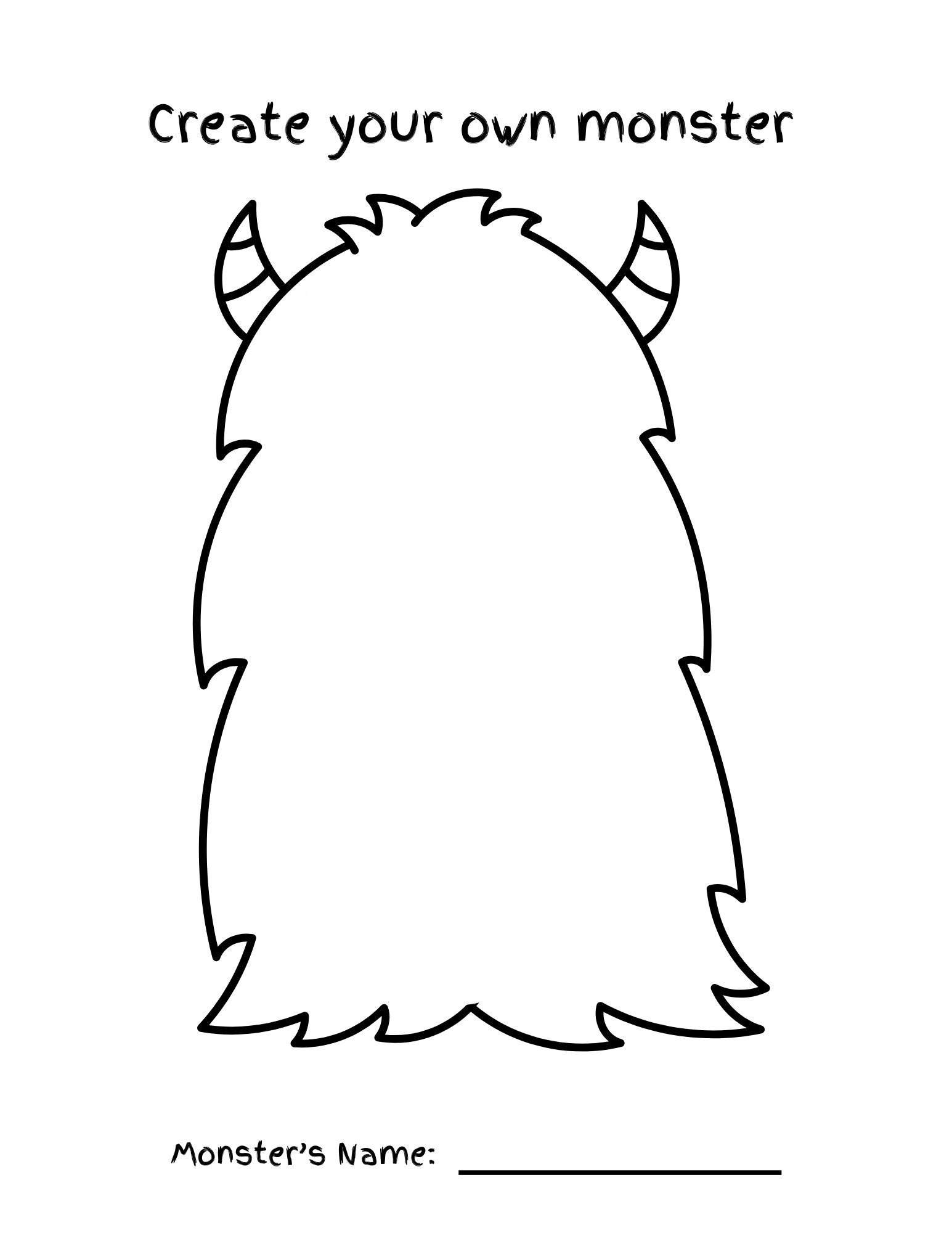 Halloween Monster Coloring Page for Kids, Monster Coloring Page, Kid ...
