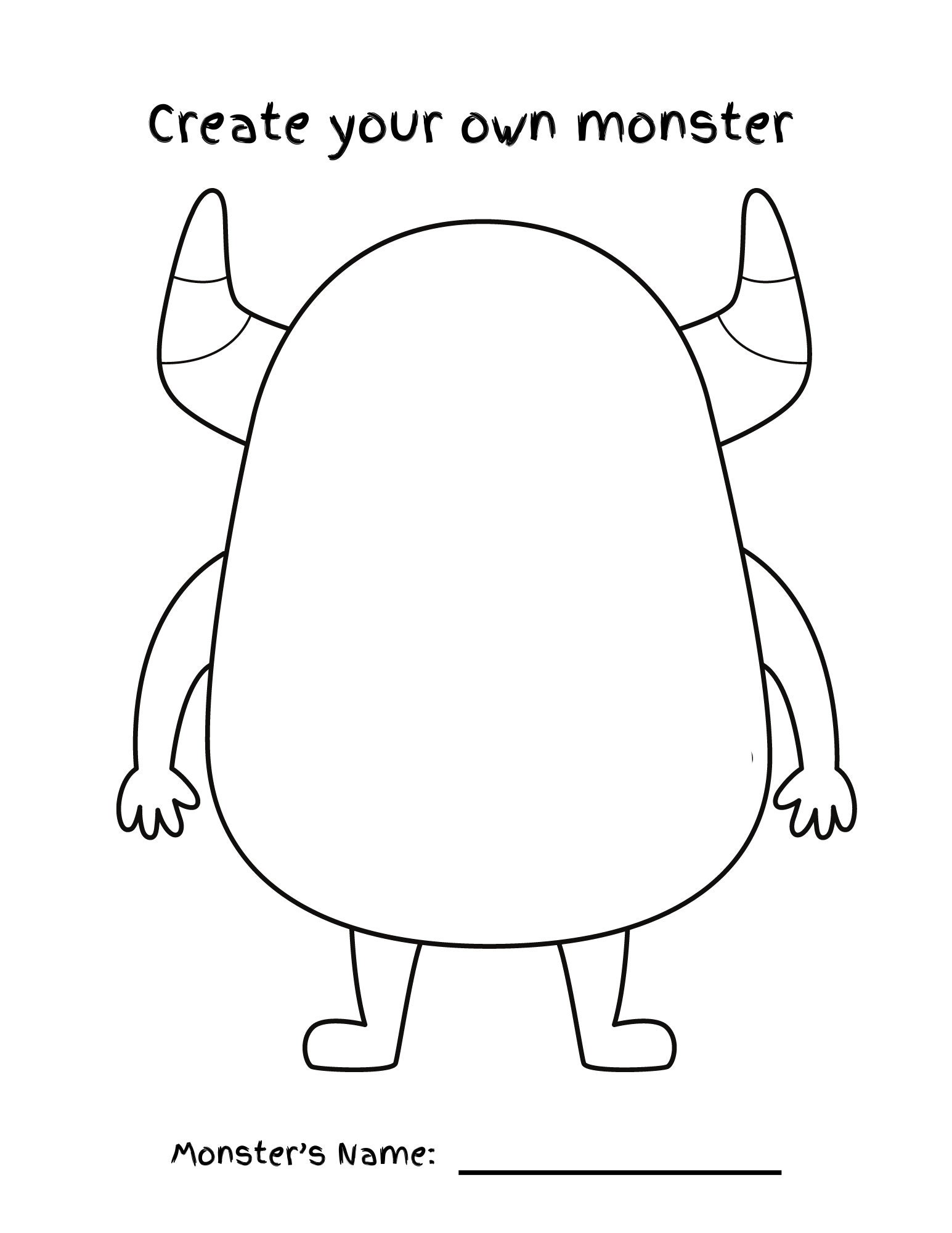 Halloween Monster Coloring Page for Kids, Monster Coloring Page, Kid ...