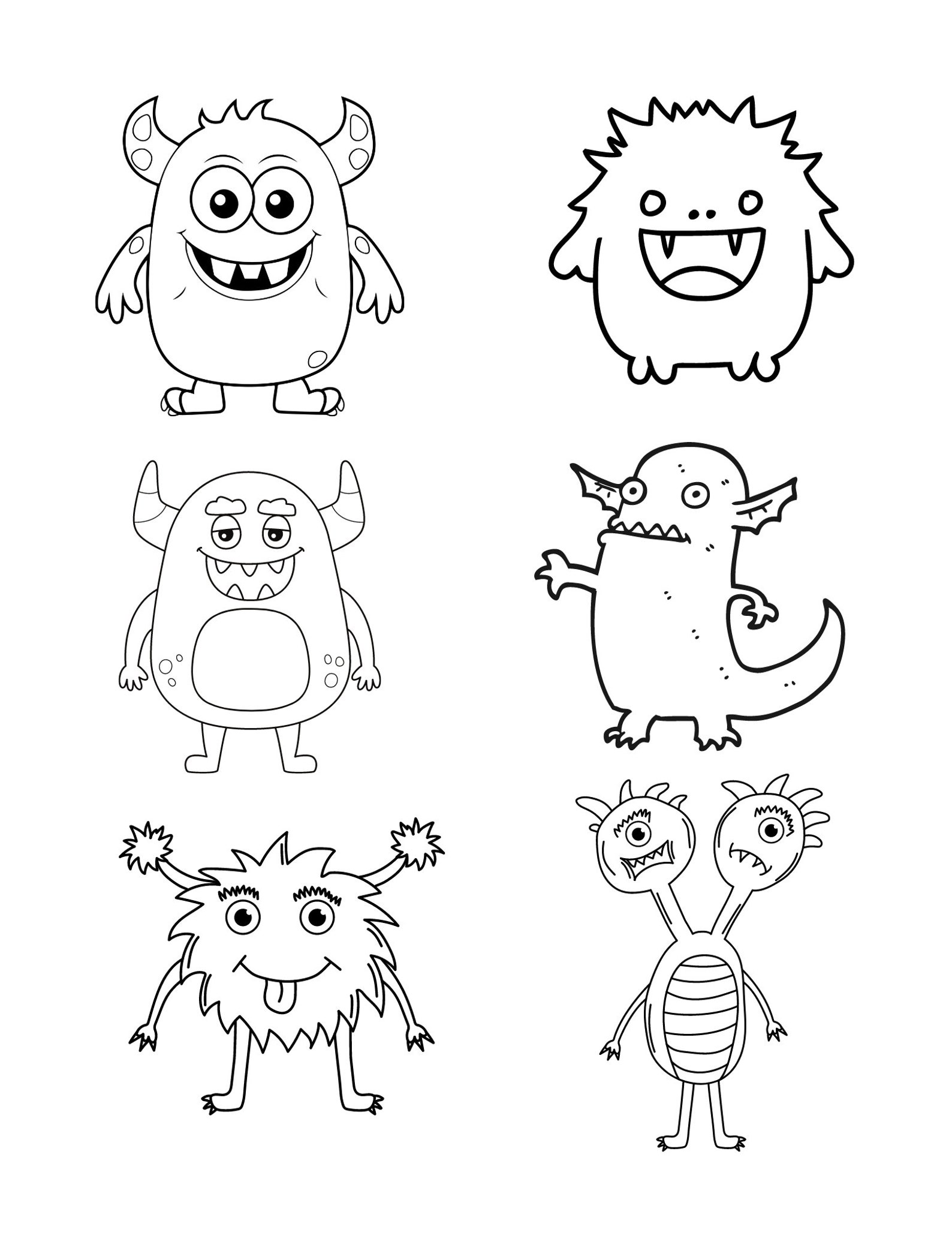 Halloween Monster Coloring Page for Kids, Halloween Coloring Page, Kid ...