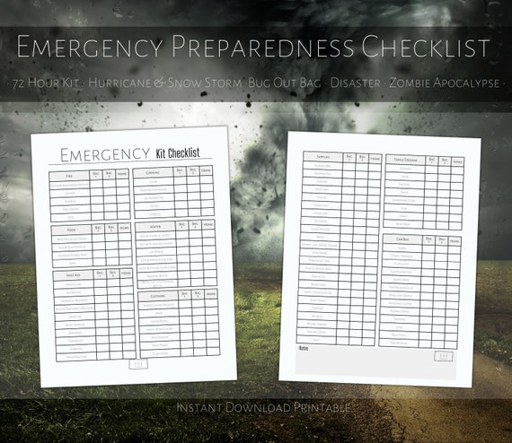 Zombie Apocalypse Survival Kit Checklist