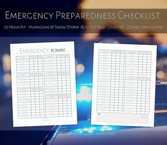 Zombie Apocalypse Survival Kit Checklist