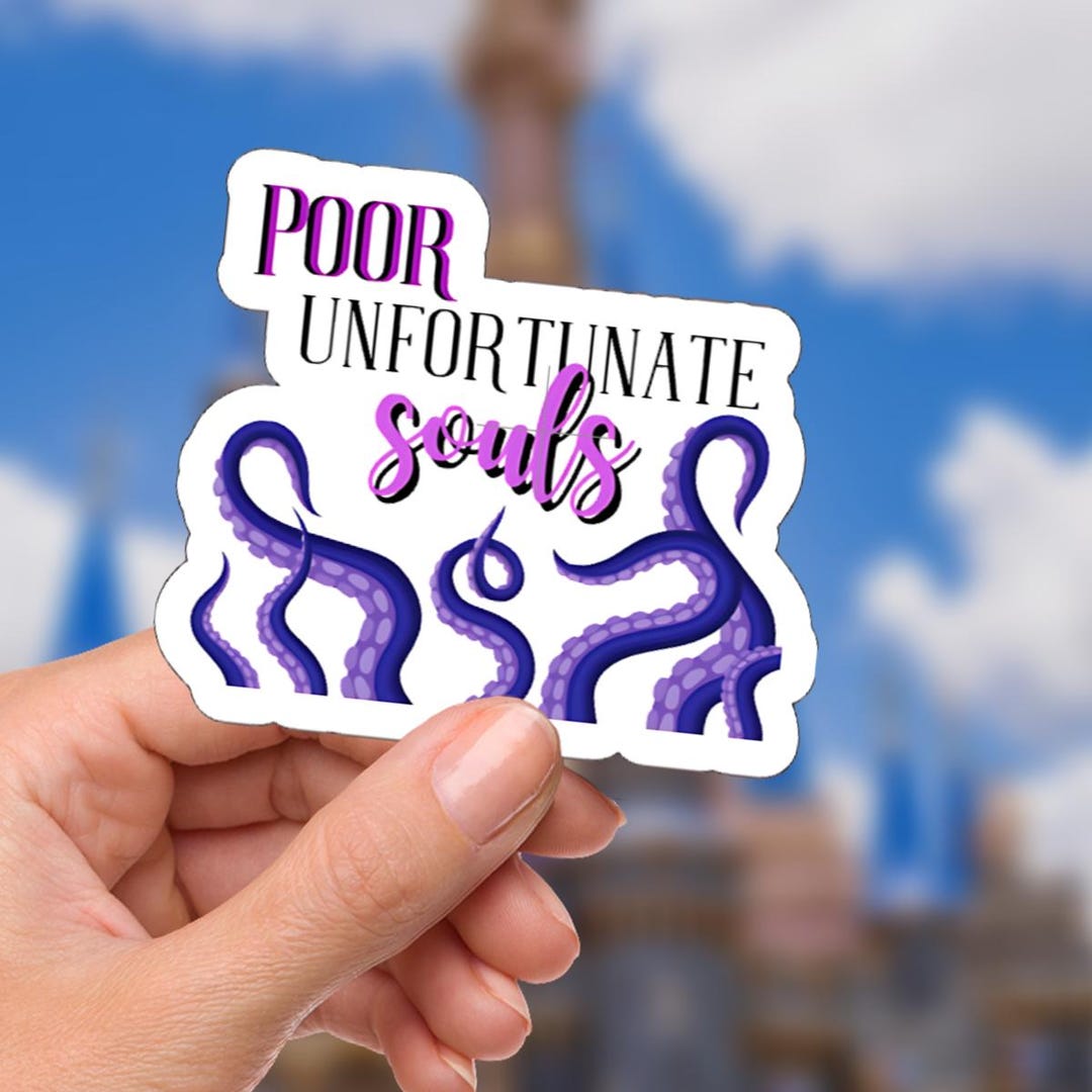 Ursula Little Mermaid Sticker: Waterproof Vinyl Decal for Laptop, Water ...