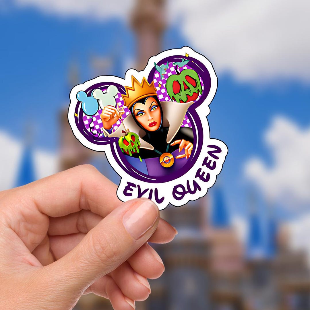 Disneyy Villain Evil Queen Sticker Disney Humor Villainous Waterproof ...