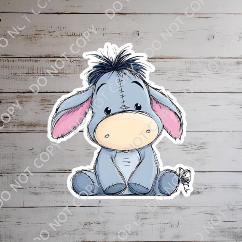 Disneyy Winnie the Pooh Eeyore Disney Laptop Sticker Positive ...