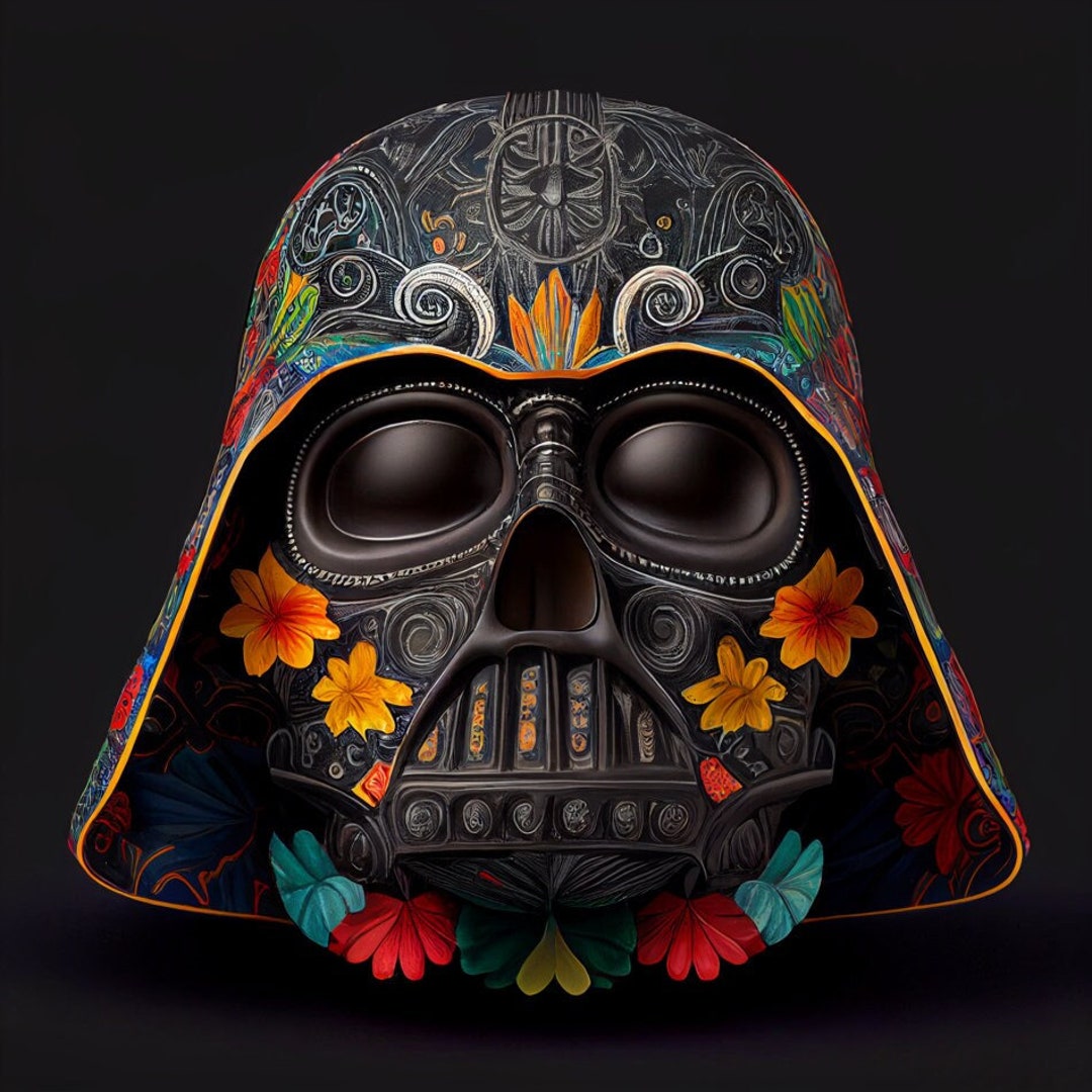 Darth Vader Sugar Skull PNG Cricuit Star Wars Digital Art - Etsy