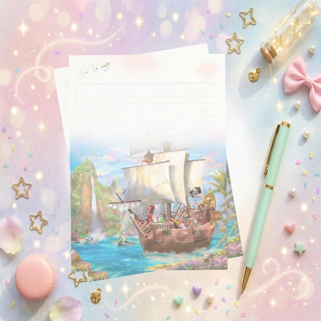 Disneyy Peter Pan Neverland Memo Notepad 50 Sheets Bullet Journal ...
