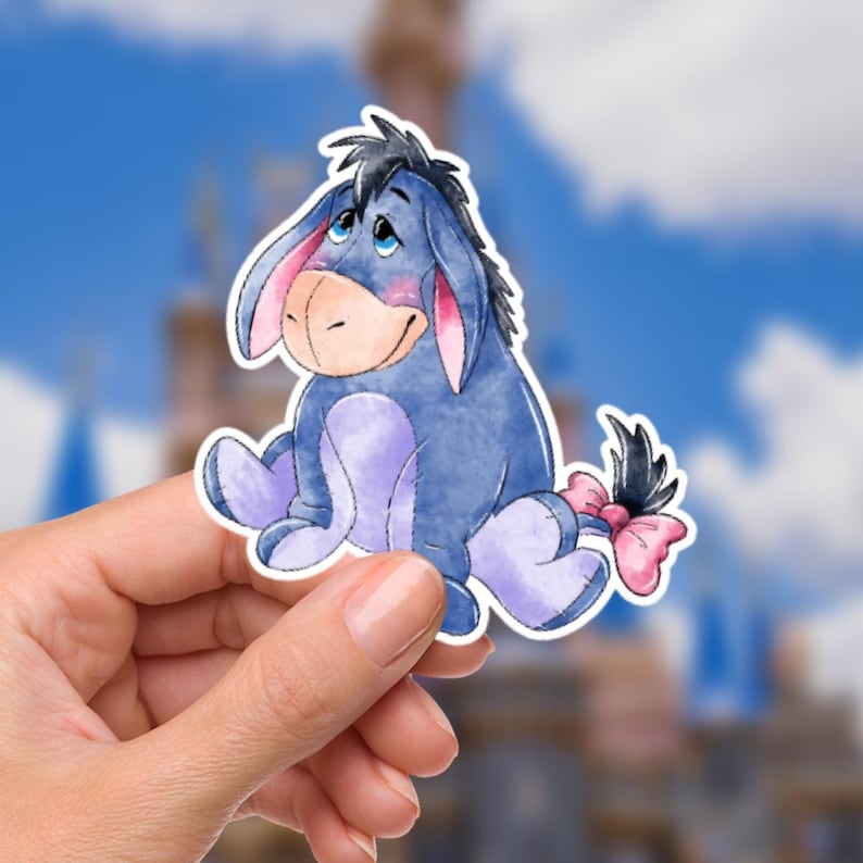 Winnie the Pooh Eeyore Sticker: Waterproof Vinyl Laptop Decal - Etsy