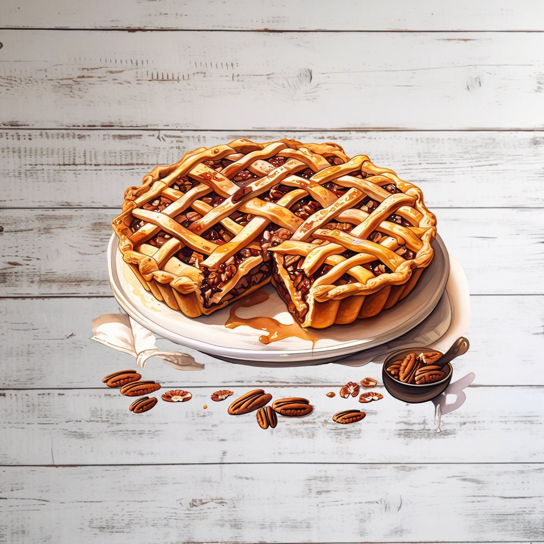 Fall Sweet Treats Watercolor Clipart - Cozy Fall Images, Pies Graphics ...