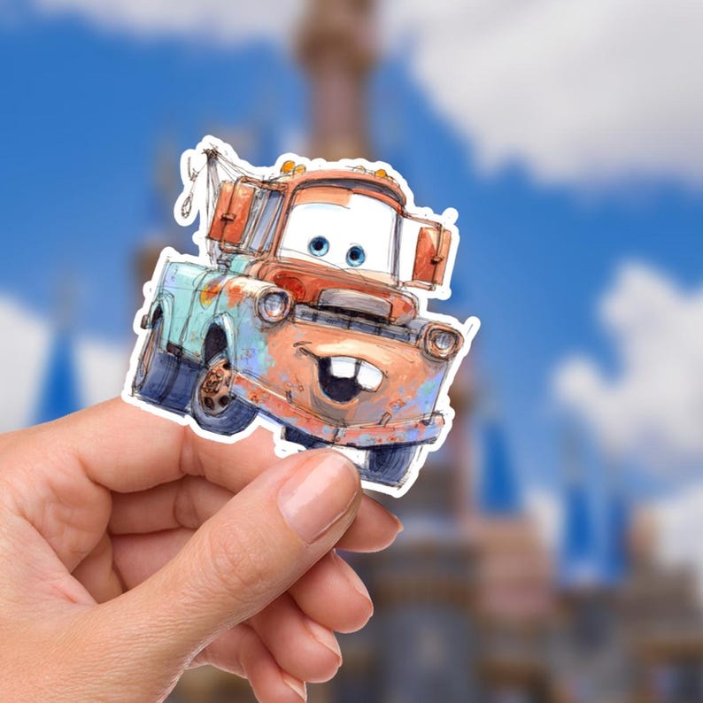 Lightning Mcqueen & Tow Mater Sticker - Waterproof Vinyl Decal - Etsy