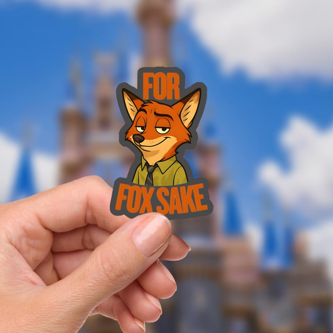 Zootopia Disneyy Humor Sticker Nick Wilde Waterproof Disney Laptop ...