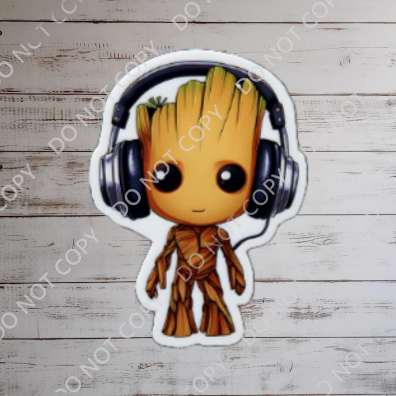 Groot Sticker: Waterproof Vinyl Decal for Laptop, Water Bottle - Etsy