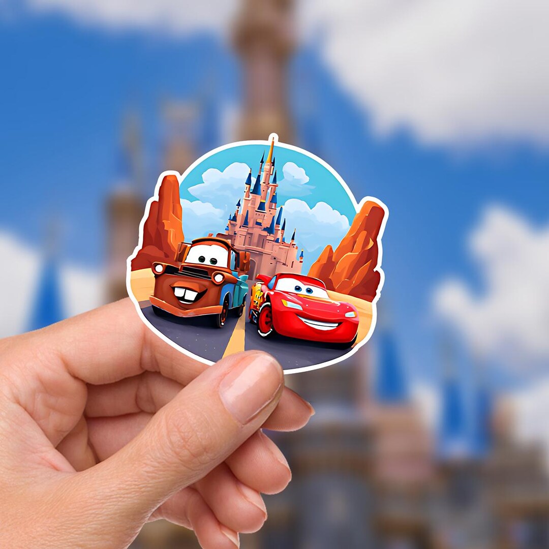 Lightning Mcqueen Mater Disney Car Sticker: Waterproof Vinyl Decal - Etsy