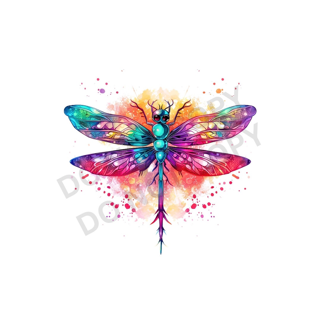 Dragonfly PNG Transparent Clipart Cartoon Design,printable Sublimation ...