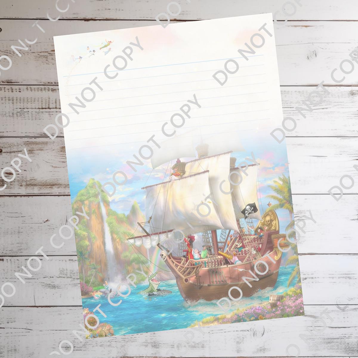 Disneyy Peter Pan Neverland Memo Notepad 50 Sheets Bullet Journal ...