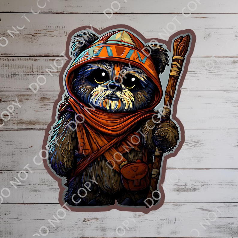 Star Wars Ewok Waterproof Disney Laptop Stickers/ Disney Yoda Starwars ...