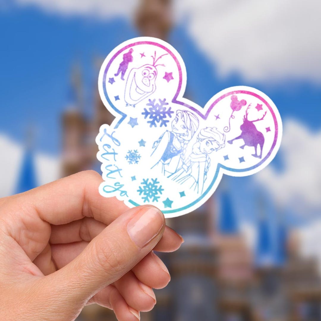 Disneyy Frozen Let It Go Sticker Waterproof Disney Laptop Stickers ...