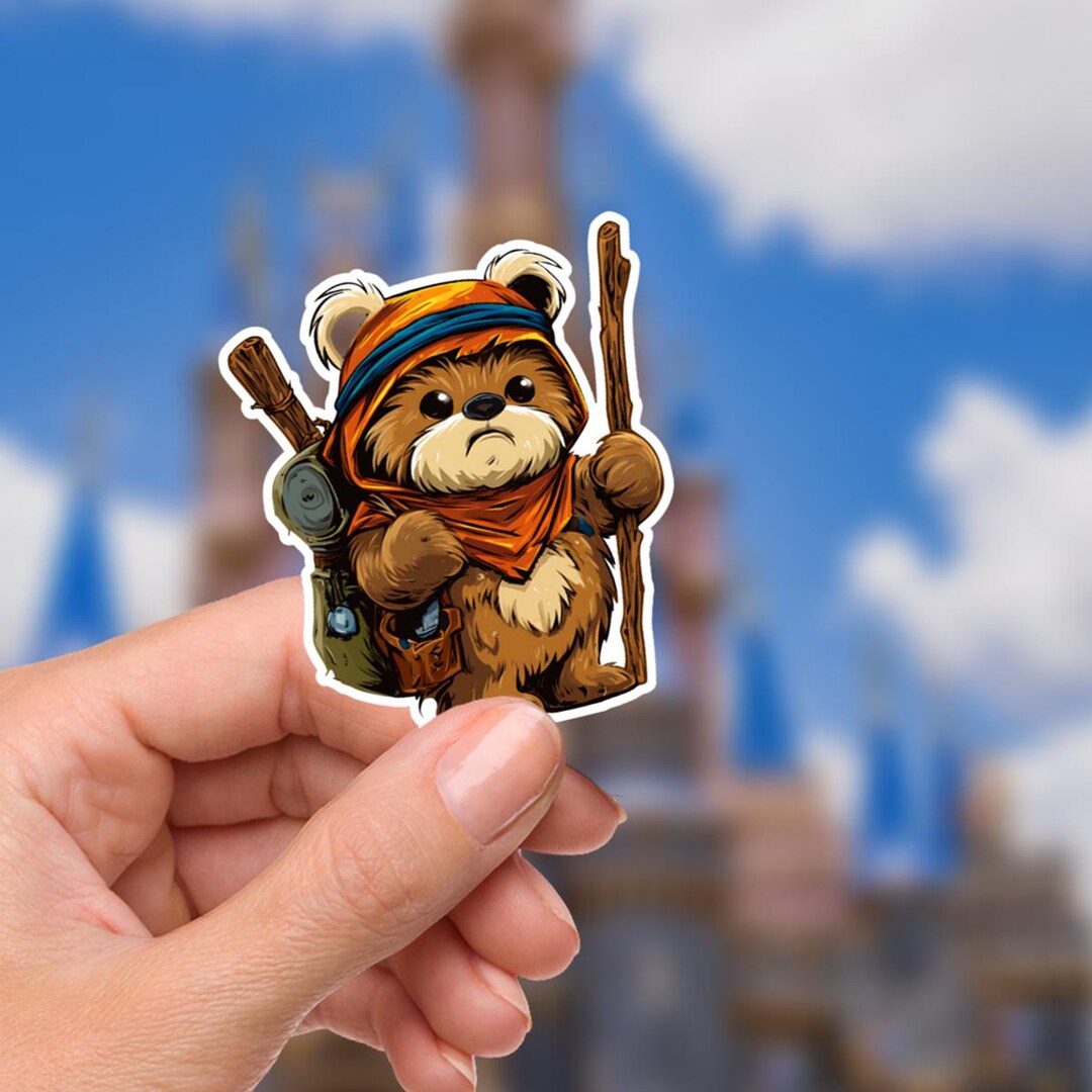 Star Wars Ewok Wicket Waterproof Disney Laptop Stickers/ Disney Yoda ...