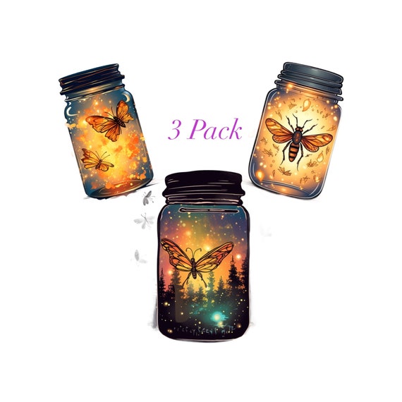Firefly Mason Jar Clipart