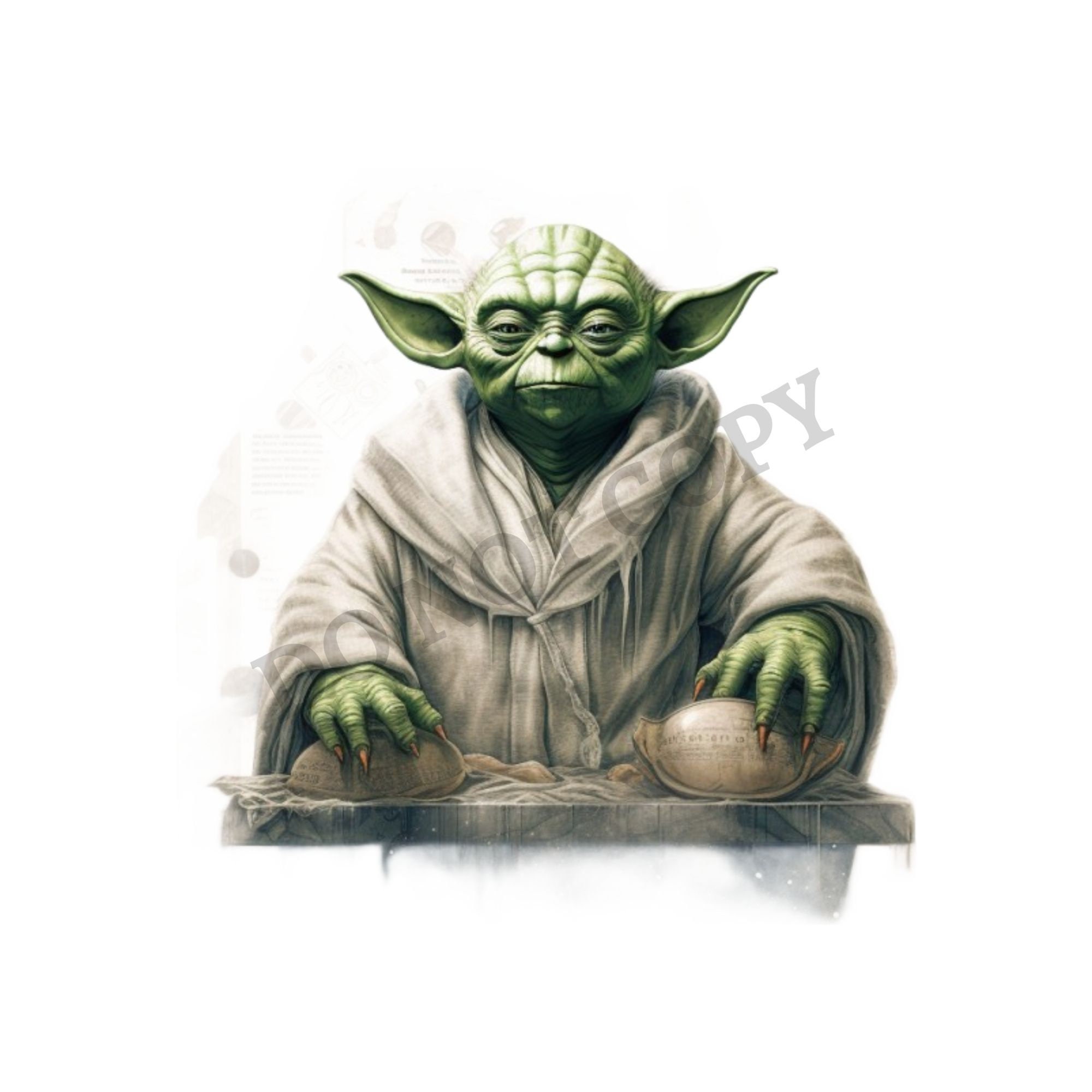 Grand Master Yoda PNG Cricuit Star Wars Digital Art - Etsy