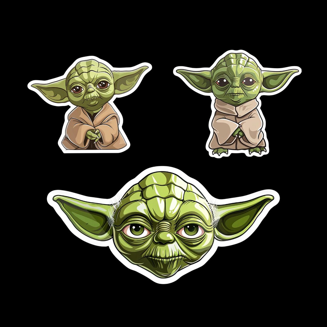 Grand Master Yoda Sticker PNG Cricuit Star Wars Digital Art - Etsy