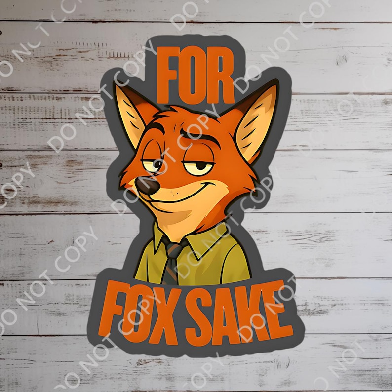 Zootopia Disneyy Humor Sticker Nick Wilde Waterproof Disney Laptop ...